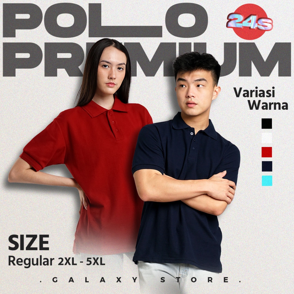Jual Kaos Polo Shirt Big size 2XL - 5XL Cotton Premium Lengan Pendek | Shopee Indonesia