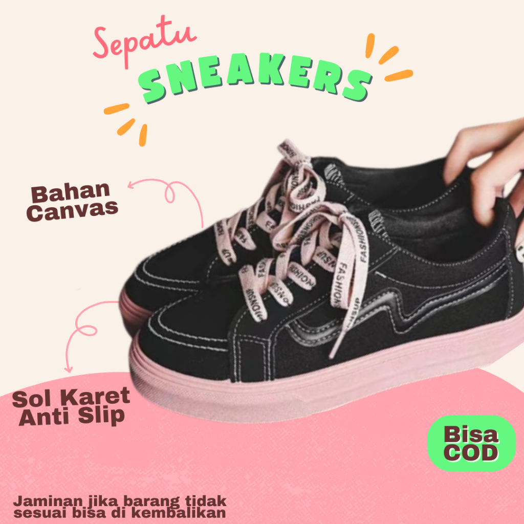 Jual Sepatu Kets Wanita Import Sepatu Sneakers Wanita Sepatu Snakers ...