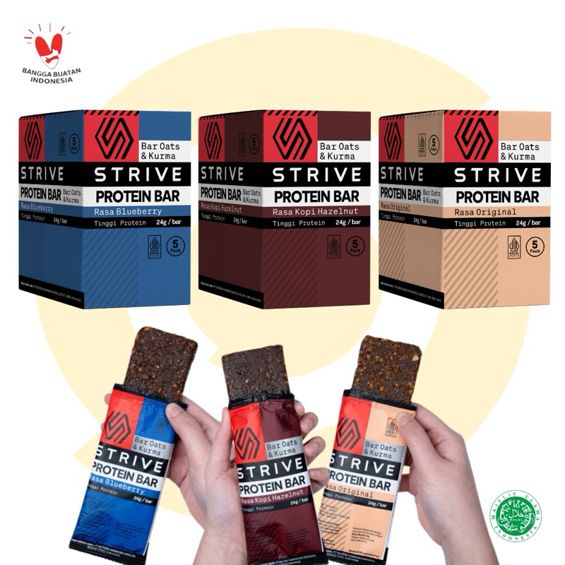 Jual STRIVE Protein Bar Healthy Snack | Shopee Indonesia