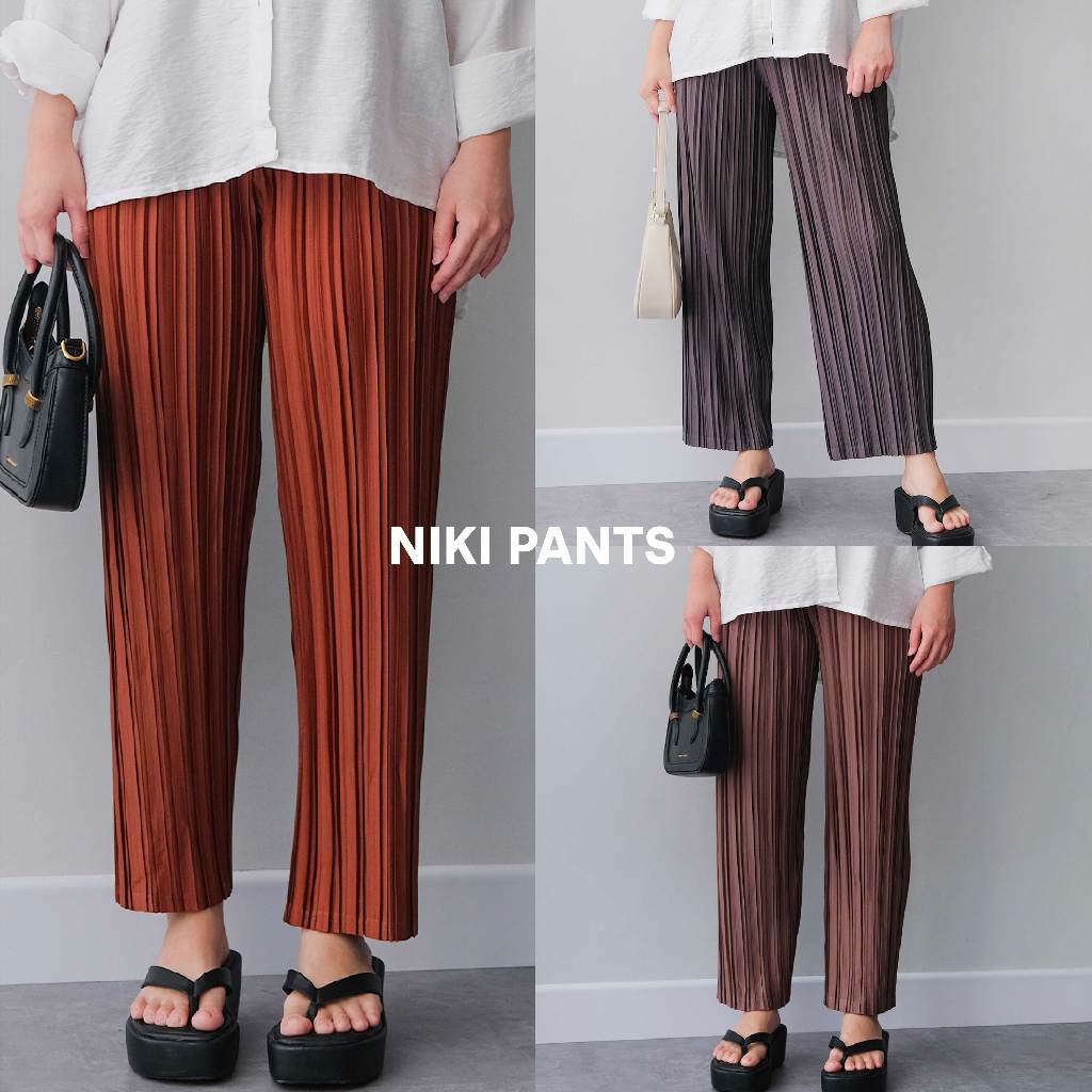 Jual NIKI PANTS [SHU STUDIO] / Celana Kulot Plisket / Pleated Pants ...