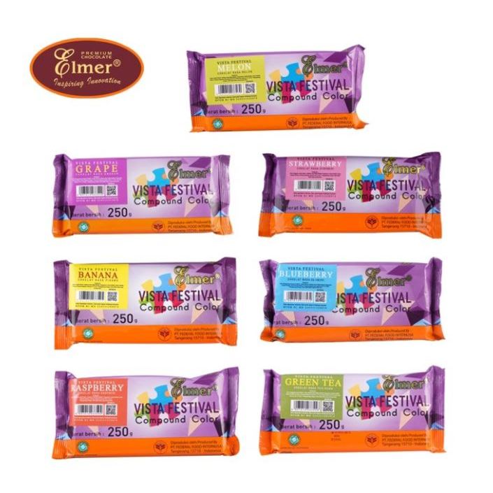 Jual Elmer Chocolate Compound Color 250gr / Cokelat Blok Warna | Shopee ...