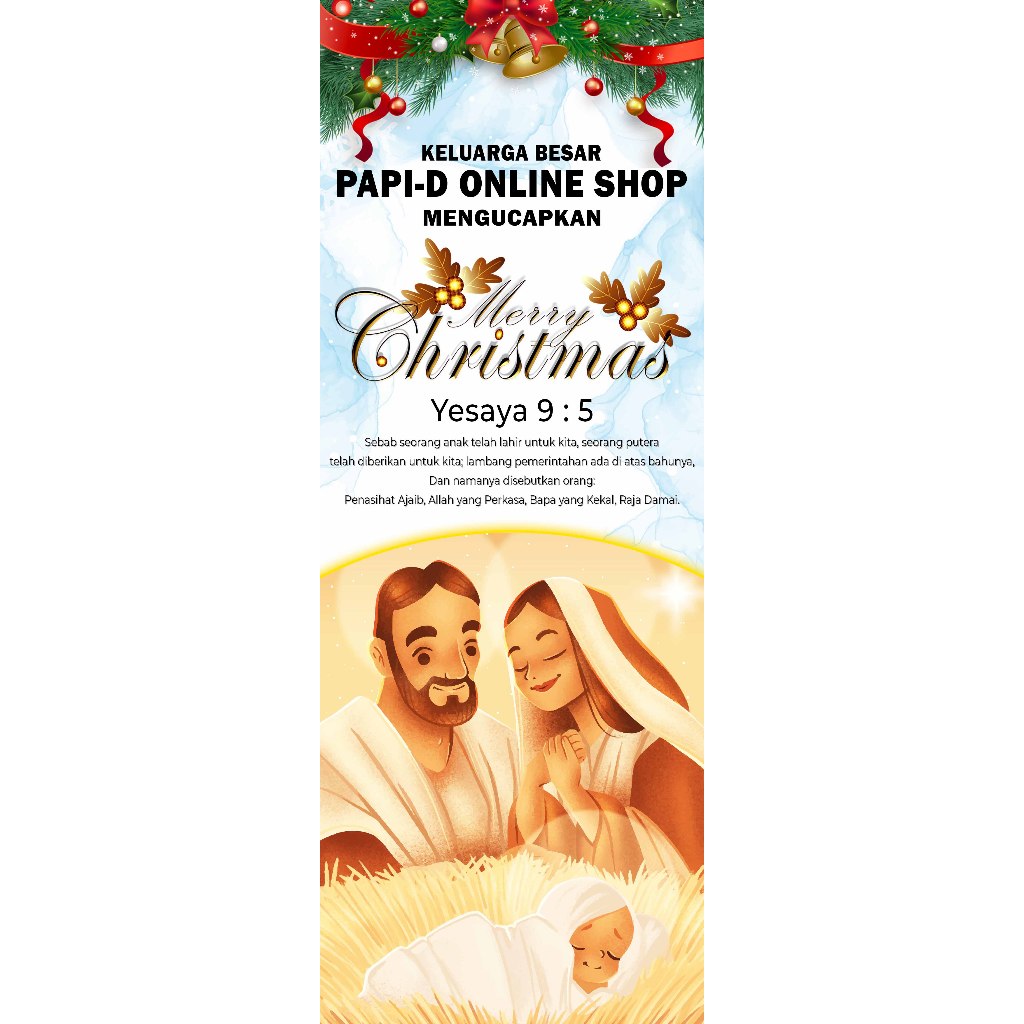 Jual Spanduk dan Banner Hari Raya Natal Christmas Ibadah Gereja Kristen ...