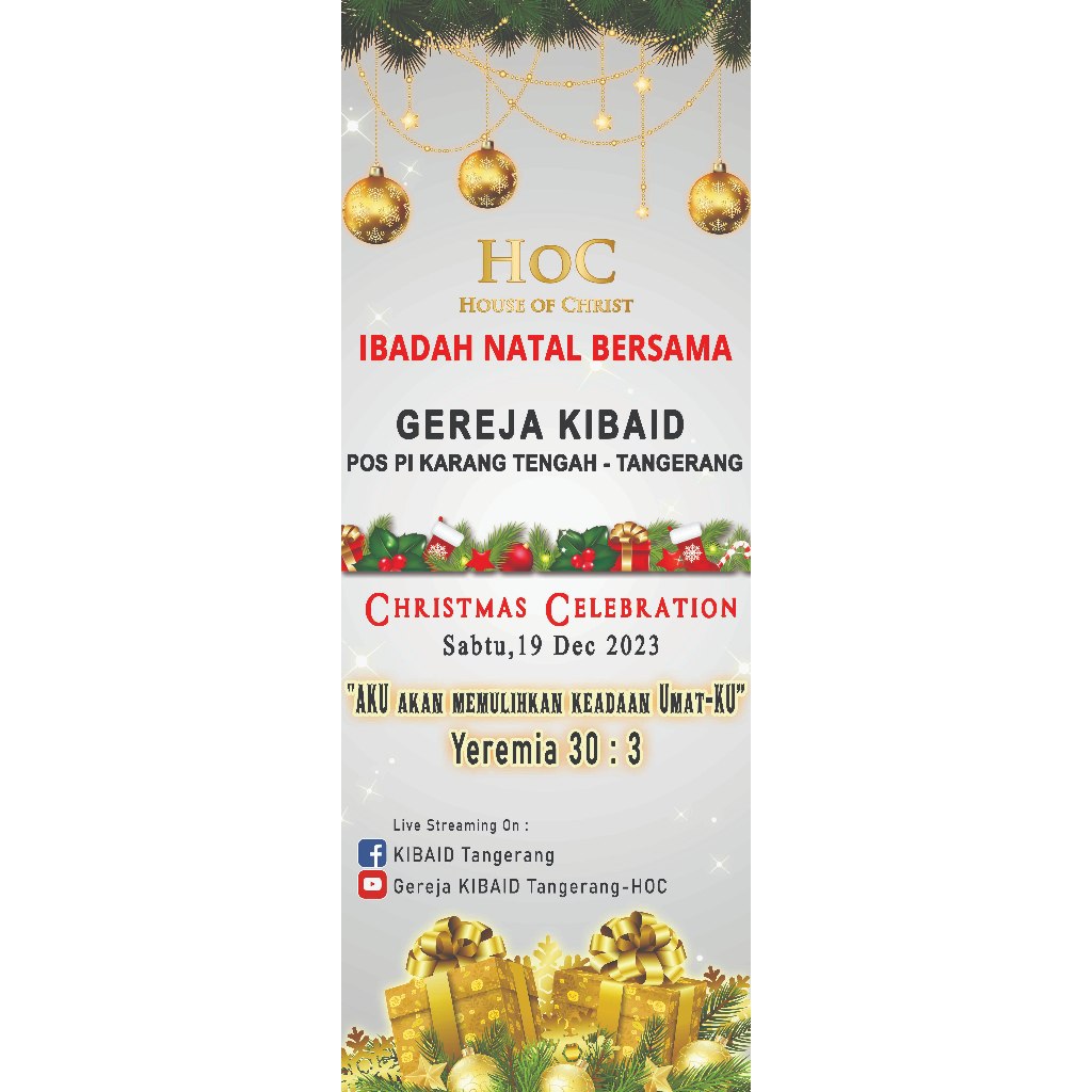 Jual Spanduk dan Banner Hari Raya Natal Christmas Ibadah Gereja Kristen ...