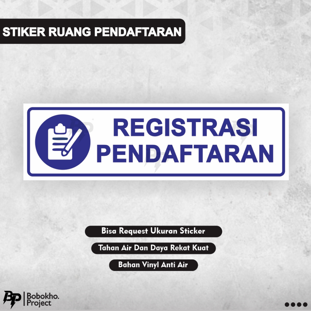 Jual Sticker Ruang Registrasi / Stiker Pendaftaran / Registrasi ...