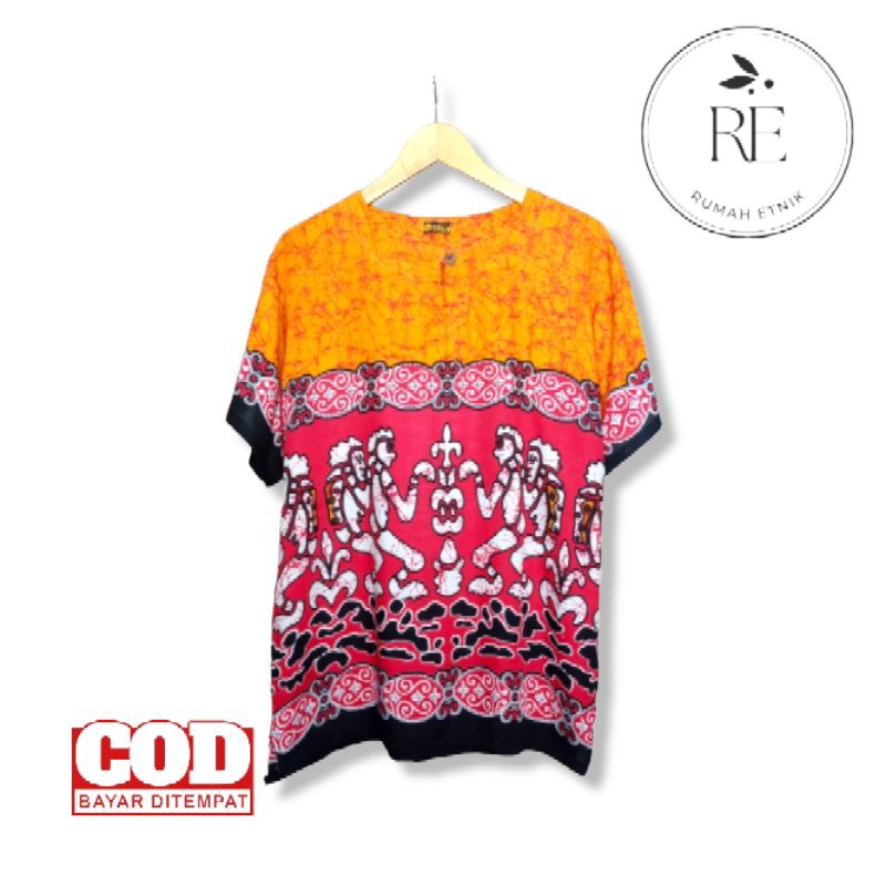 Jual Baju kaos etnik motif wayang bawah warna/ baju pria wanita/ baju ...