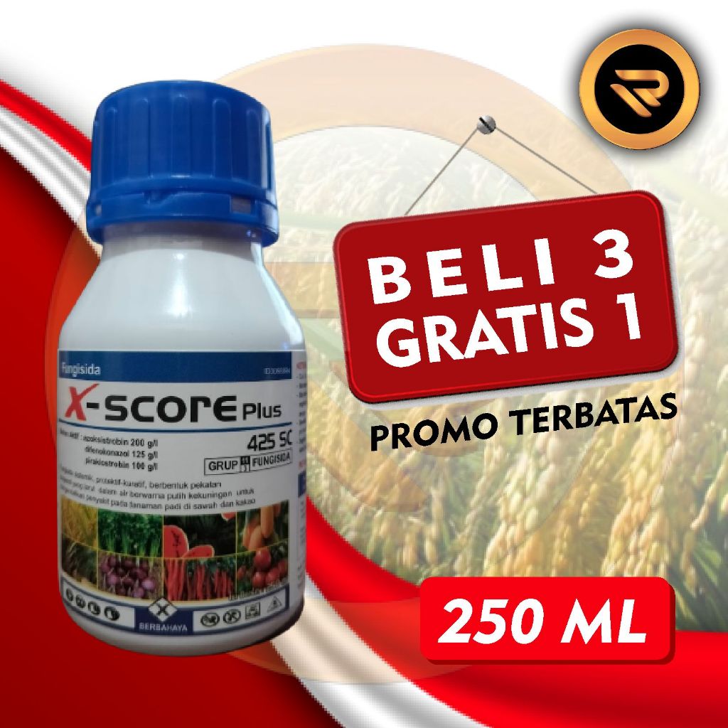 Jual Fungisida X -Score plus 475SC 250ml AZOKSISTROBIN DIFENOKONAZOL PACLOBUTRAZOL grosir ...