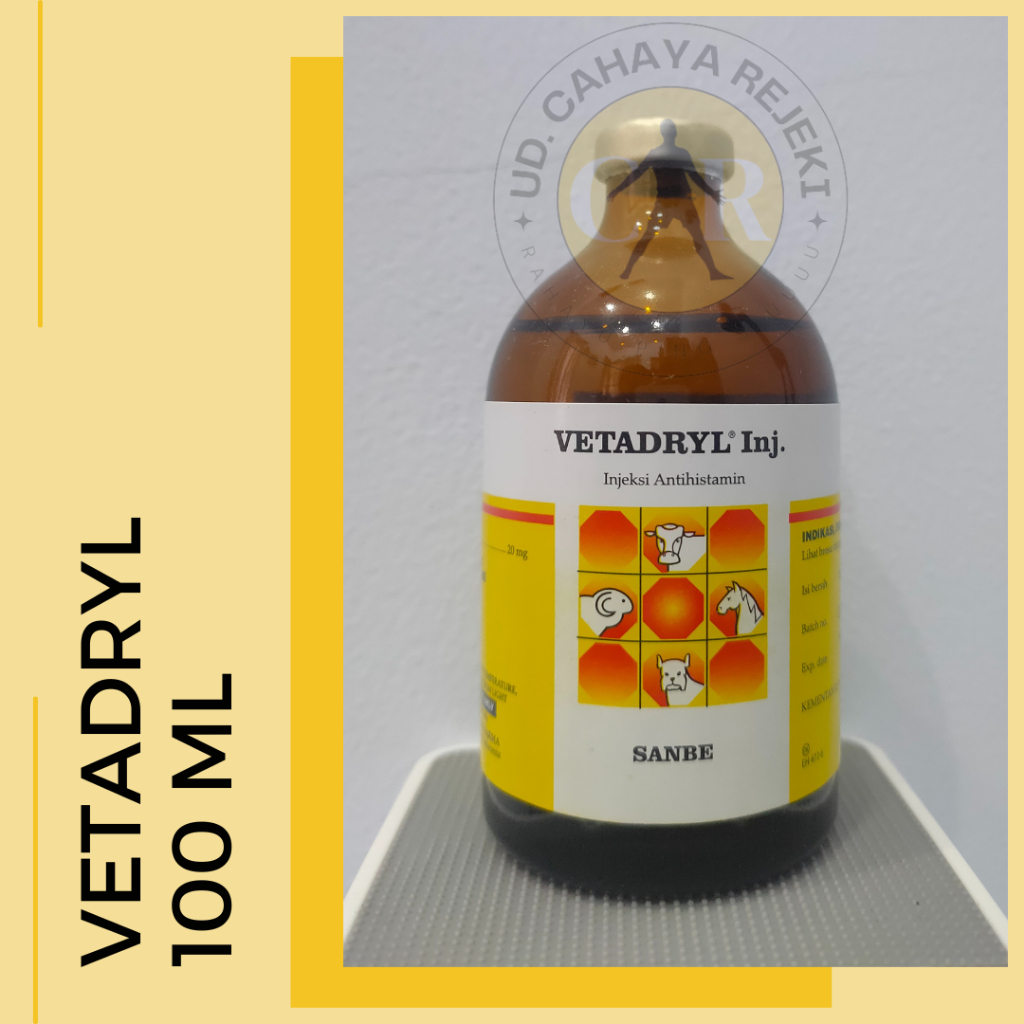Jual VETADRYL Inj 100 ml Obat Gatal Karena Alergi (Antihistamin ...
