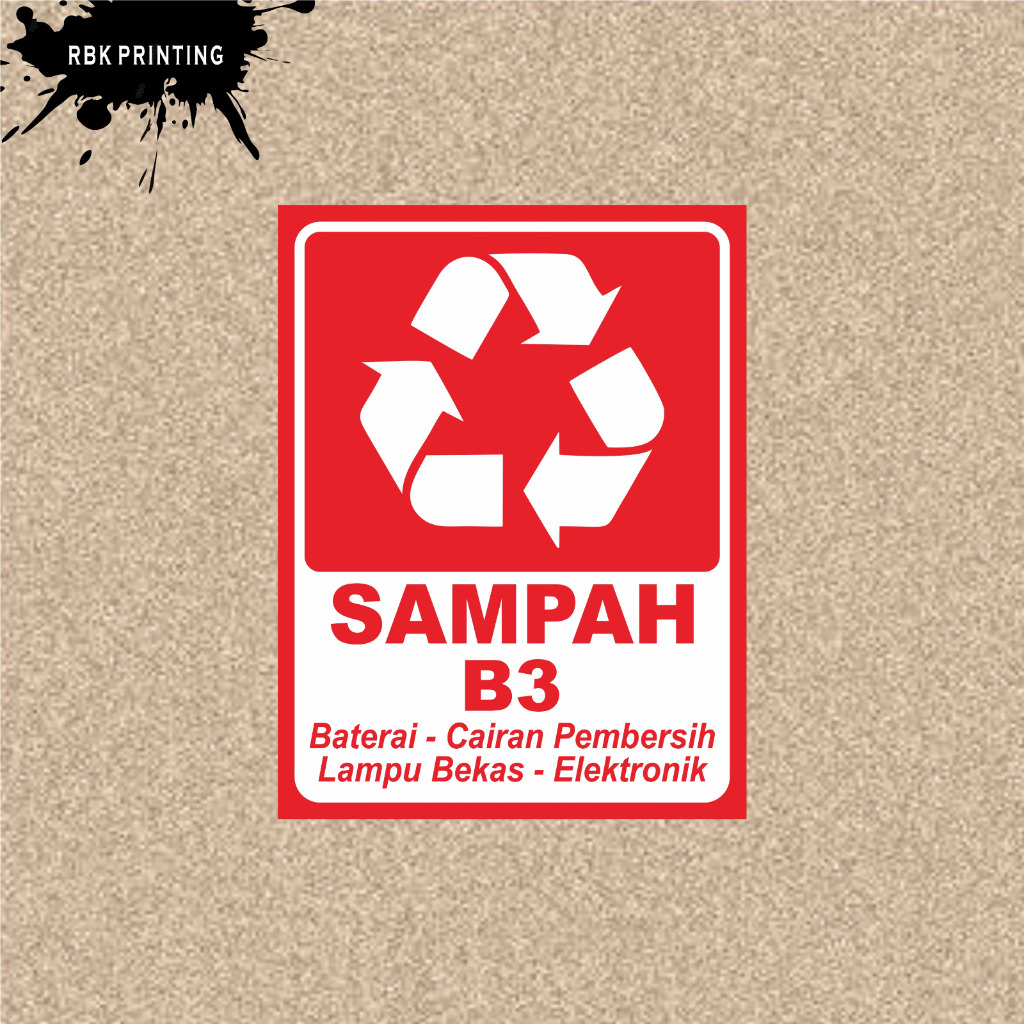 Jual Sticker Tempat Sampah Organik - Non Organik - sampah B3 - Sampah ...