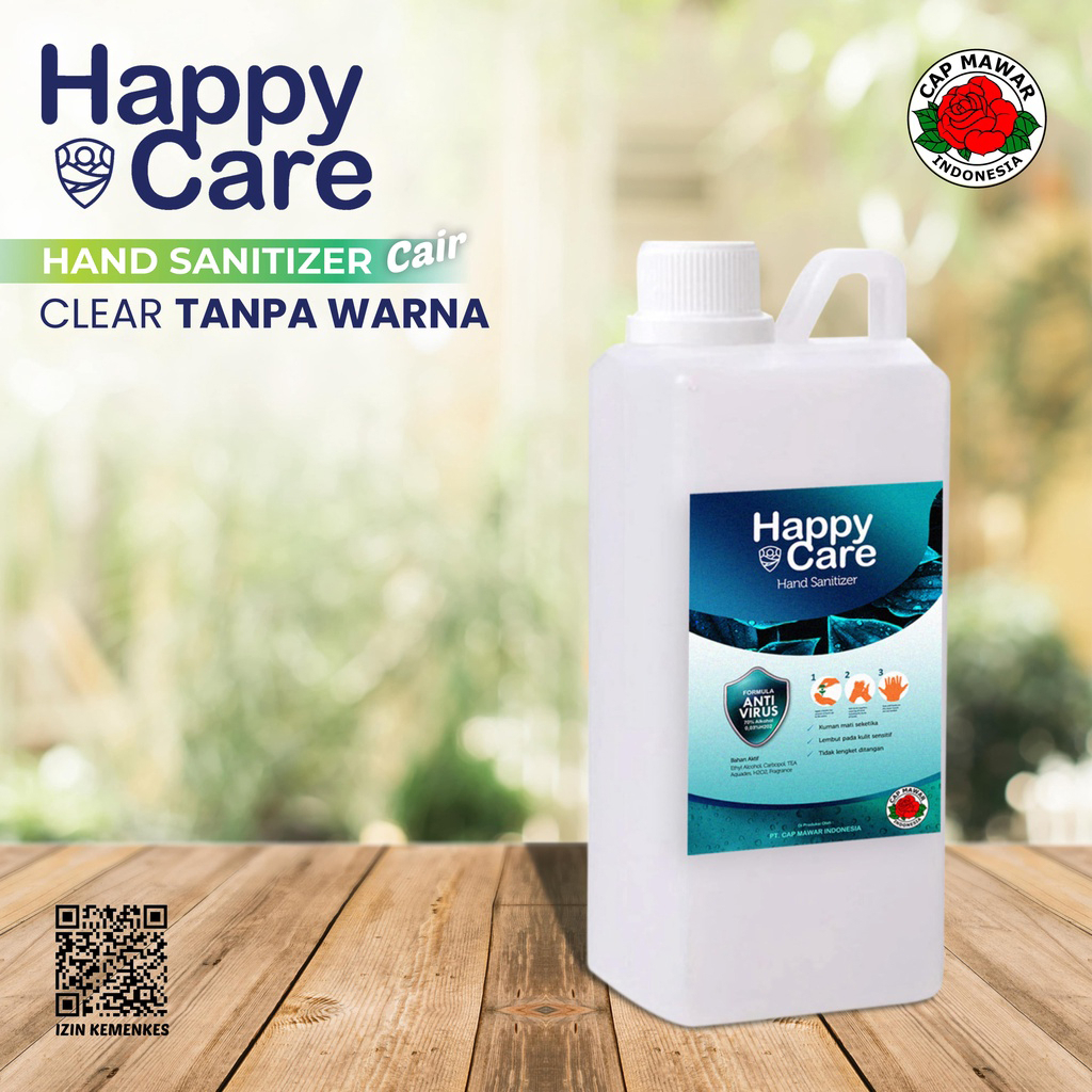 Jual PROMO!!! HAPPY CARE Hand Sanitizer Liquid Cair Bening Refill 1 ...