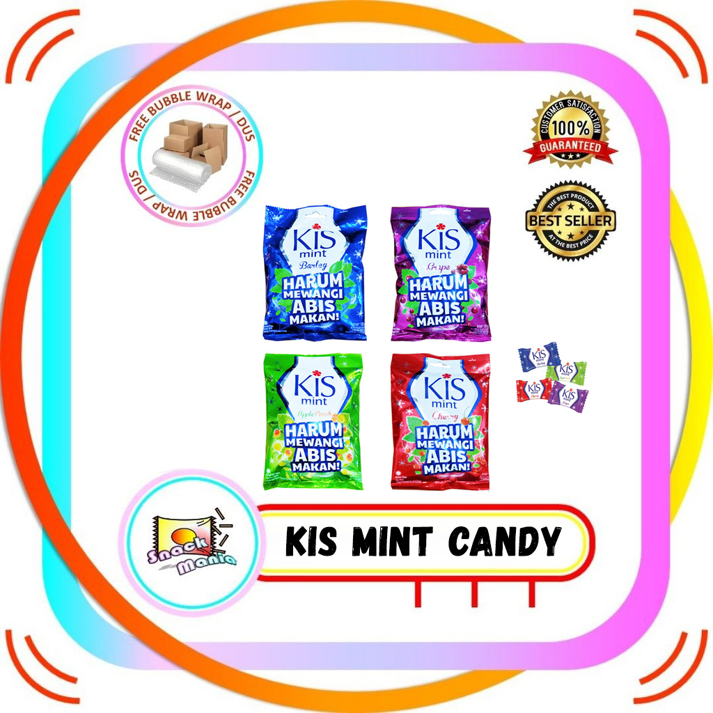 Jual Kis Mint Permen Apple Peach Cherry Barley Grape KISS Candy Cool ~ 125 gr | Shopee Indonesia