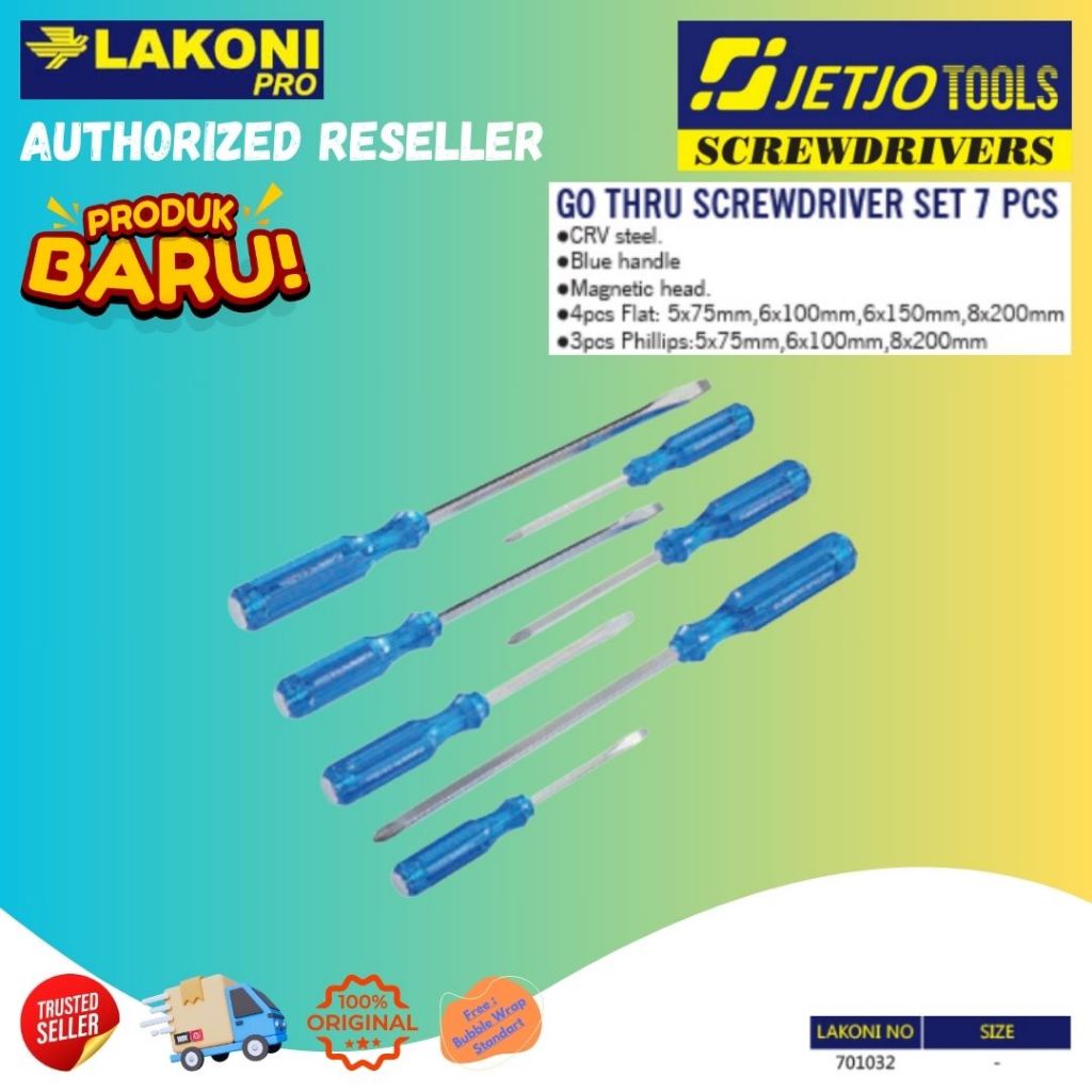 Jual Lakoni Pro Obeng Set Tembus Go Thru Screwdriver Set 701032 ...