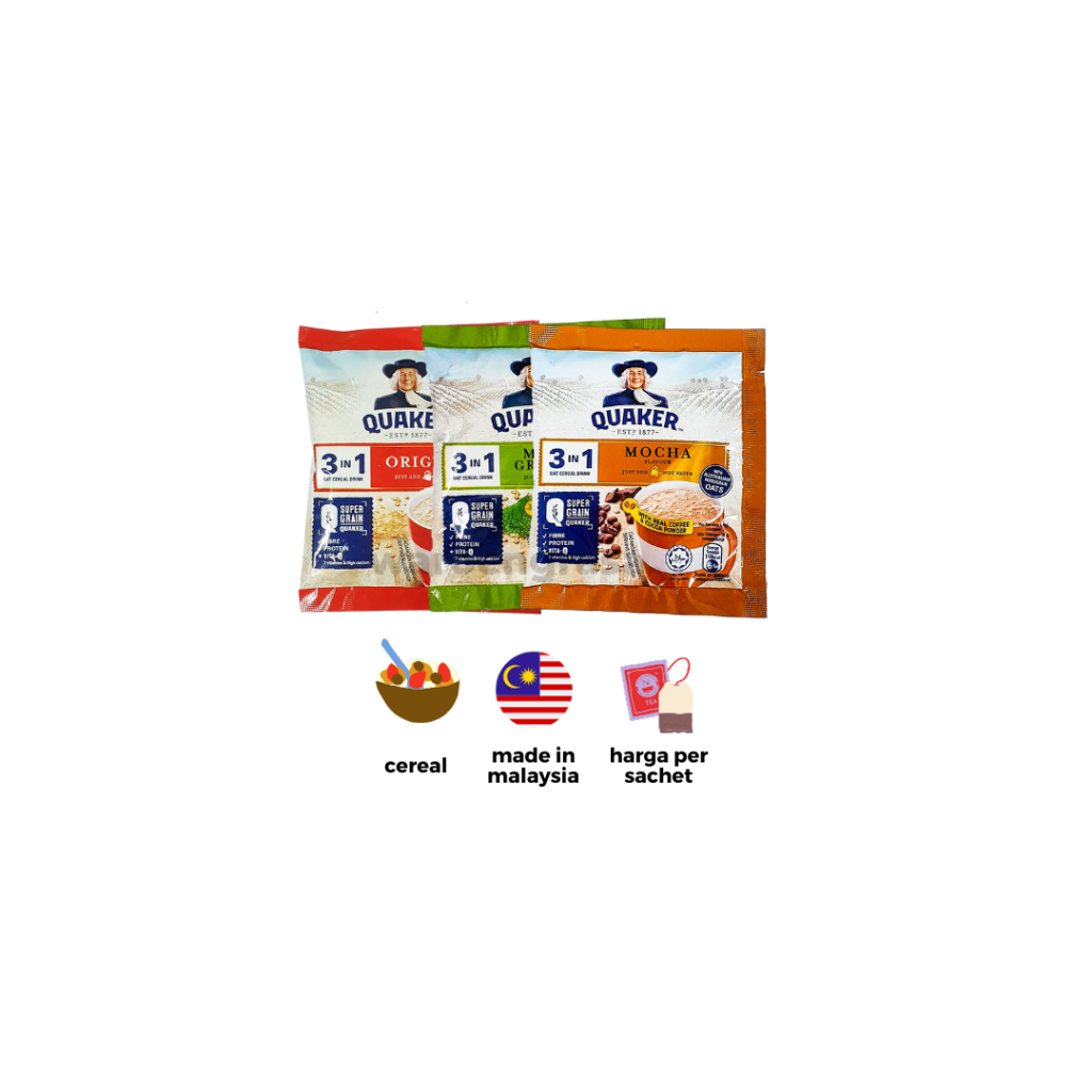 Jual Quaker Oat Cereal Drink 3in1 - Sachet - Cereal Oat Sehat - Matcha ...