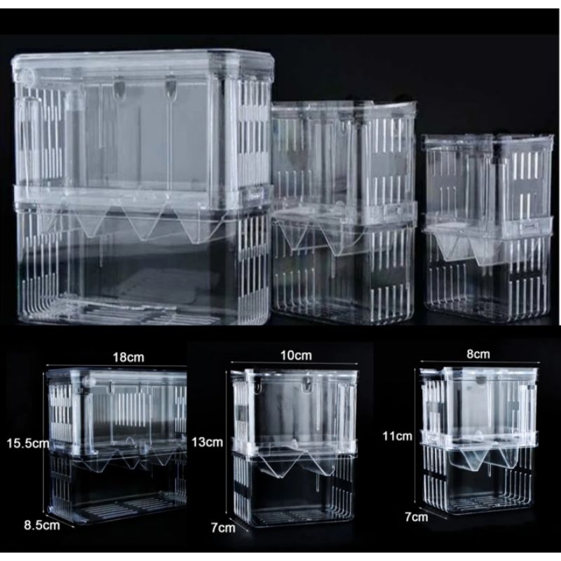 Jual Breeding Box Ikan Guppy Cupang Isolation Box karantina ikan hias ...