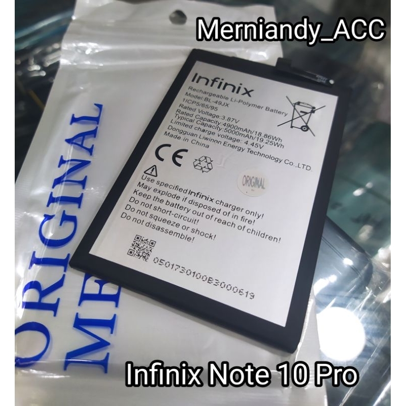 Jual Battery Batre Infinix Note 10 Pro NFC X695 X695C X695D Baterai BL ...