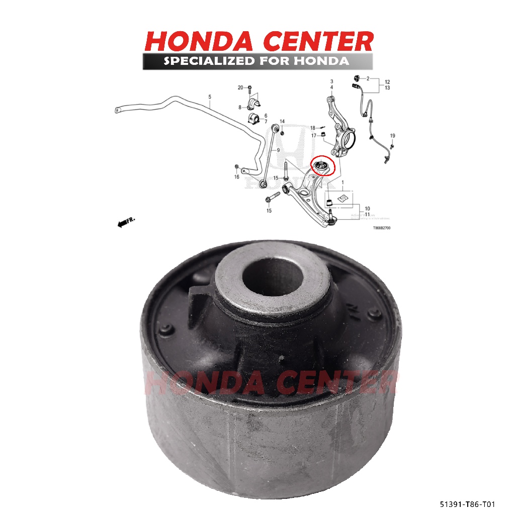 Jual Bush Bushing Karet Lower Arm Depan Besar Mobil Honda Brv 2022 2023 ...
