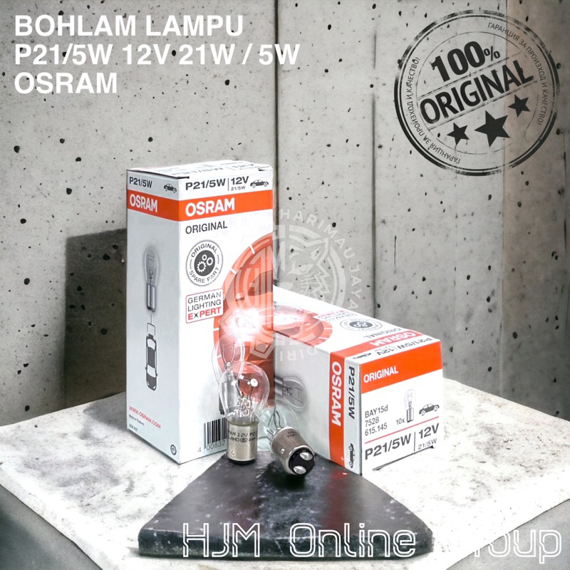 Jual BOHLAM OSRAM P21/5W 12V BAY15d - LAMPU STOP MUNDUR KAKI 2 ORIGINAL | Shopee Indonesia