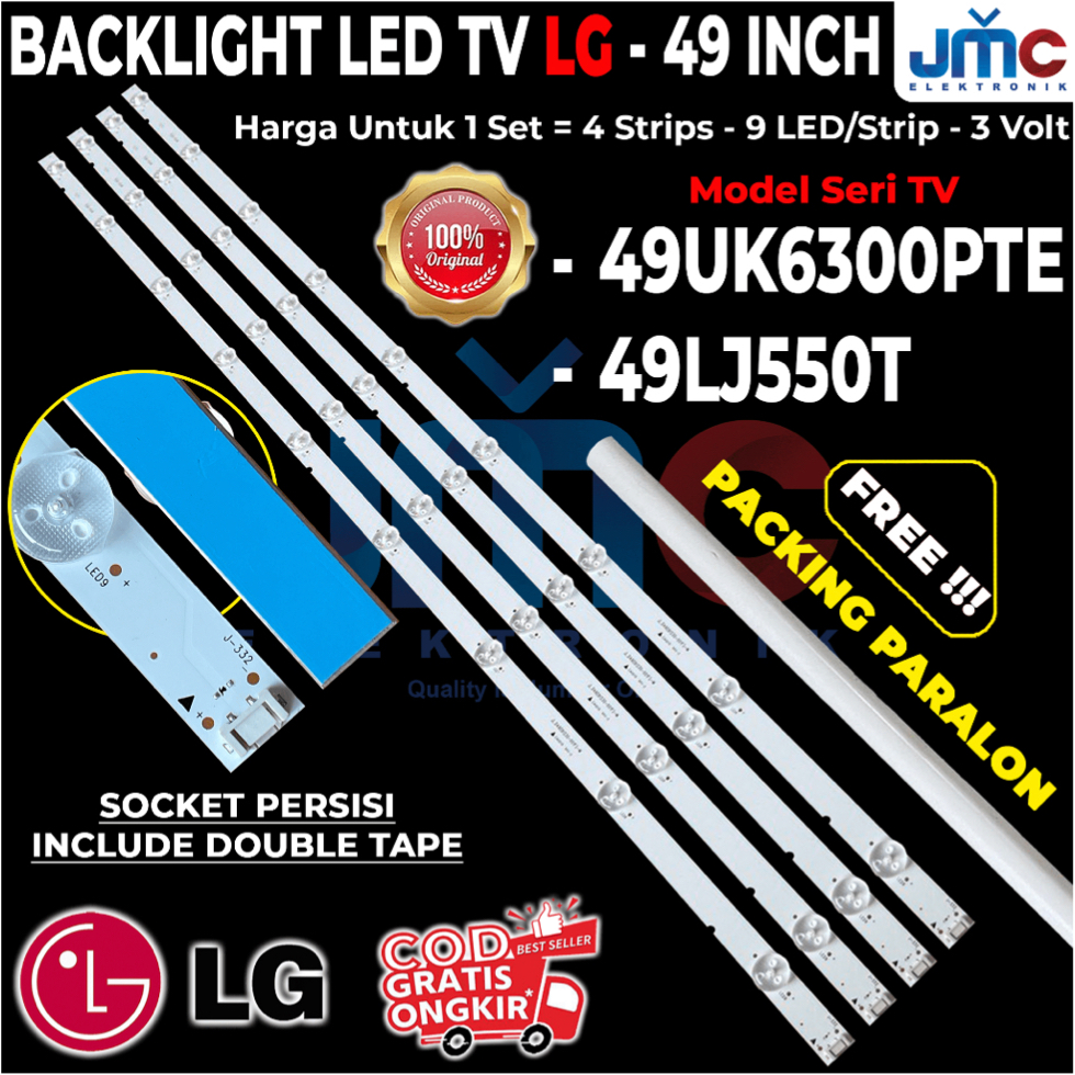 Jual BACKLIGHT TV LED LG 49 INCH 49UK6300 49LJ550 49UK6300PTE 49LJ550T LAMPU BL 49UK 49LJ ...