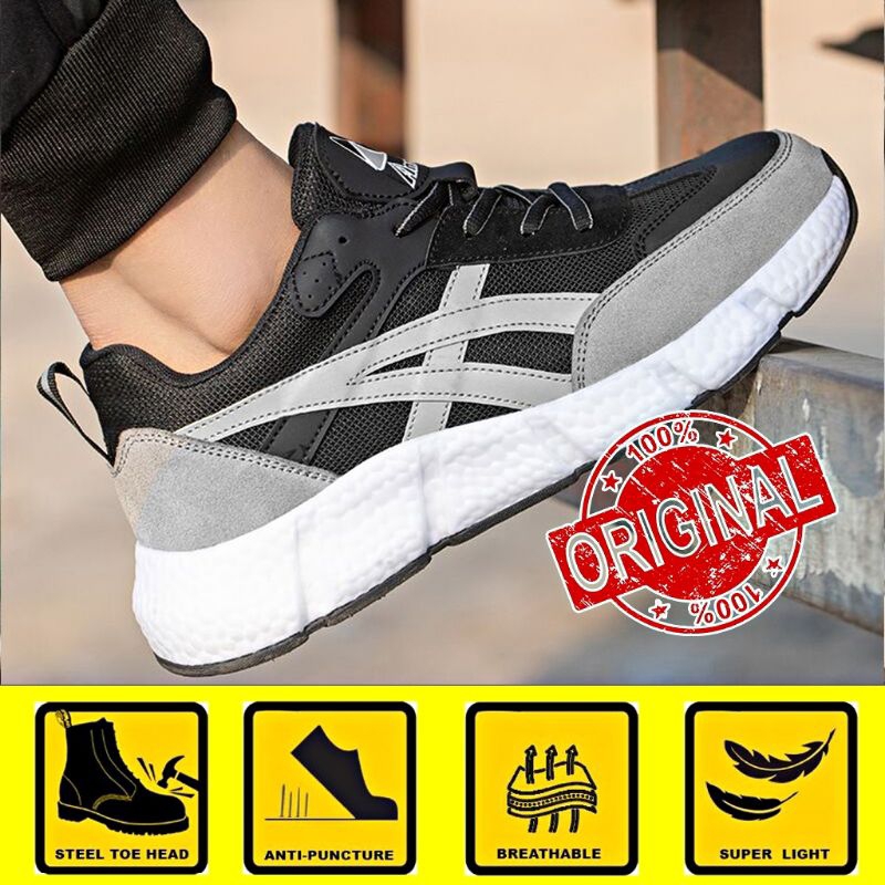 Jual Sepatu Safety Pria Sneaker Jepang V2 Sport Ujung Besi Anti Smash ...