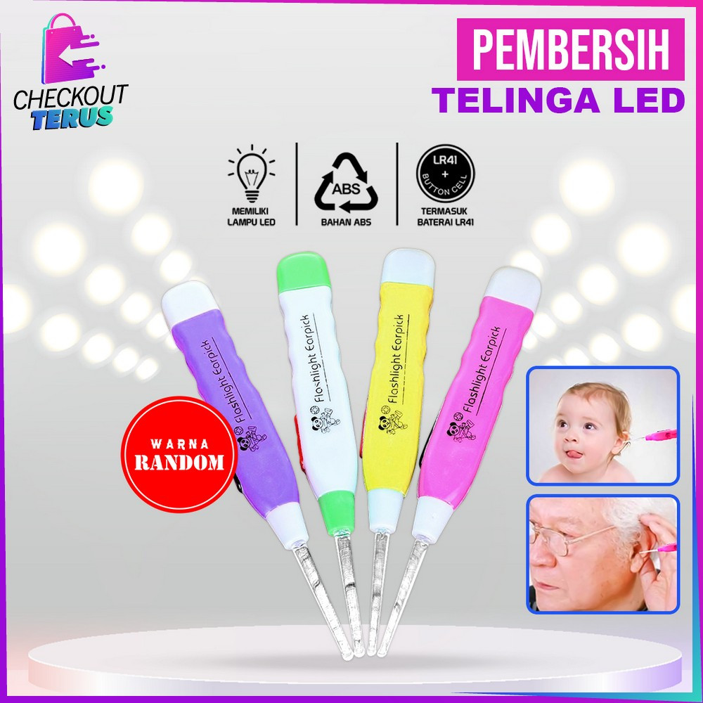 Jual CT C944 Alat Pembersih Telinga Flash Light Earpick Korek Telinga dengan Lampu LED Praktis ...