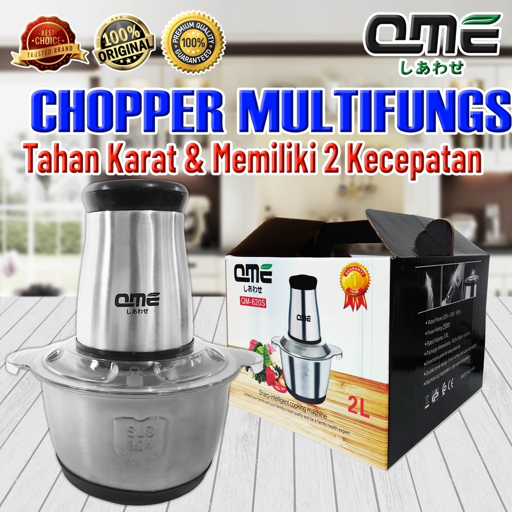 Jual Chopper Stainless 2 liter/Gilingan Daging Serbaguna/ Blender ...