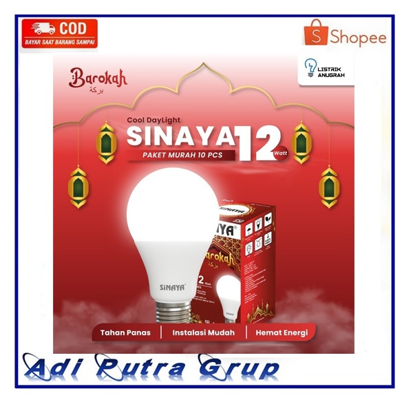 Jual LAMPU LED SINAYA BAROKAH 12 WATT - COOL DAYLIGHT | Shopee Indonesia
