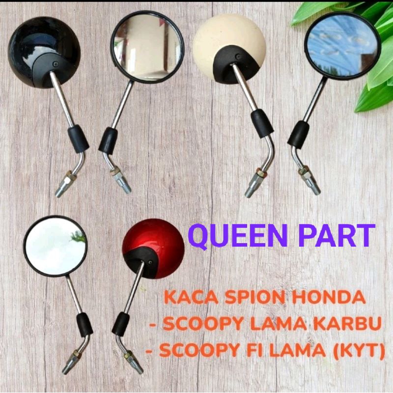 Jual kaca spion set kanan kiri Scoopy Fi lama Scoopy karbu KYT hitam ...