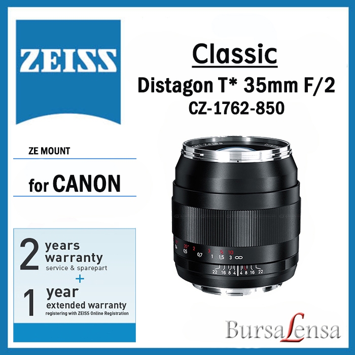 Jual Zeiss Classic Distagon T* 35mm f/2 ZE Lens for Canon | Shopee ...