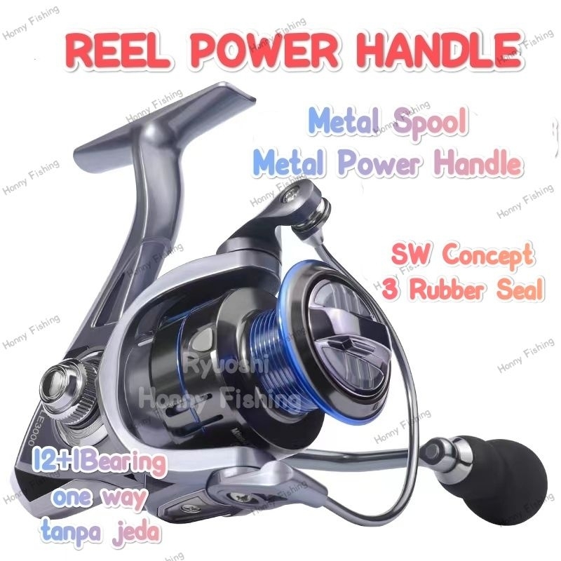 Jual REEL PANCING POWER HANDLE 3 rubber SealSW LEseries 1K-6K ORIGINAL ...