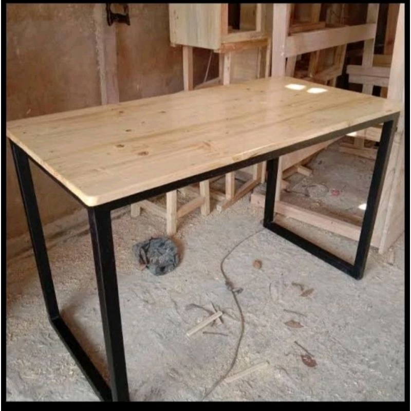 Jual meja minimalis rangka besi meja kerja meja serbaguna | Shopee ...