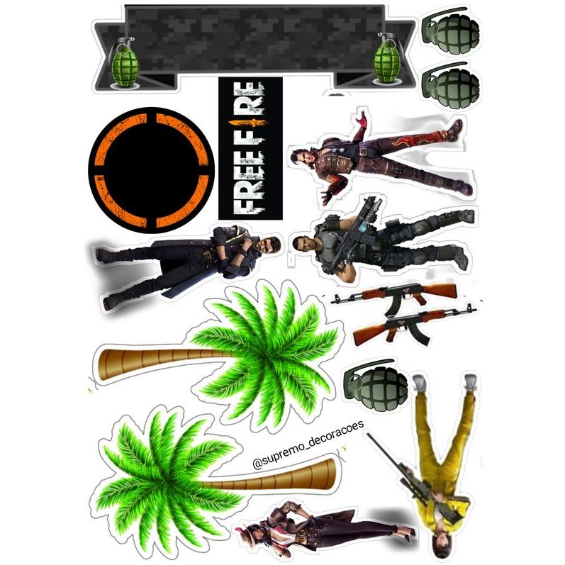 Jual Free Fire Topper Cake Happy Birthday Bisa Request Nama dan umur ...