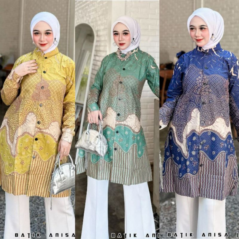 Jual Tunik Batik Wanita Jumbo Big Size Ld 120cm Modern Terbaru Tunik