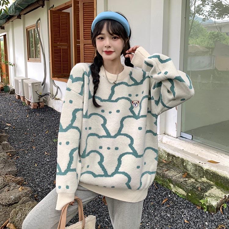Jual SWEATER WANITA OVERSIZE - LOTS OF BEAR XXL SWEATSHIRT - SWEATER ...