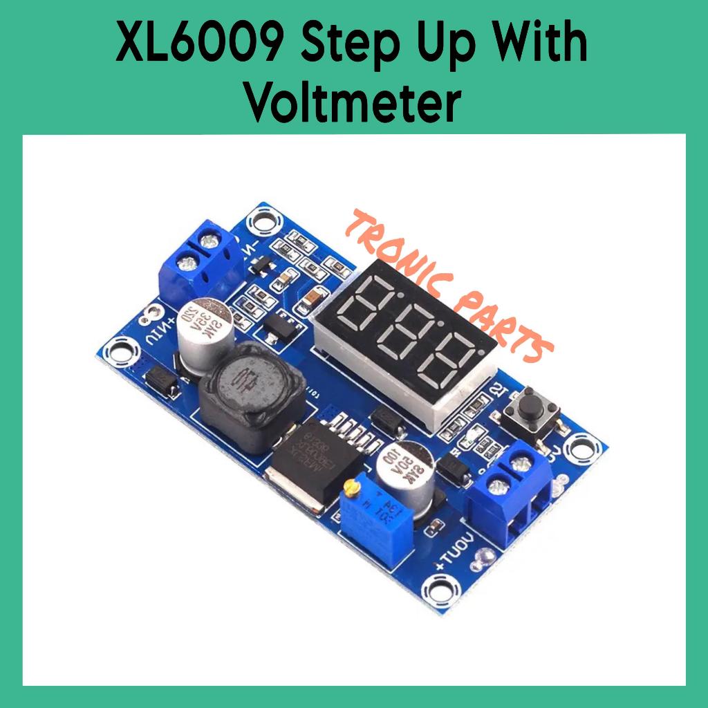 Jual XL6009 with Voltmeter DC-DC Step Up Boost Converter 4A Adjustable | Shopee Indonesia