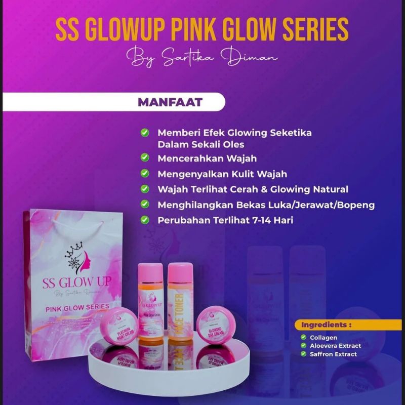 Jual SS Glowup Pink Glow Series + Vitamin | Shopee Indonesia Jual SS Glowup Pink Glow Series + Vitamin | Shopee Indonesia