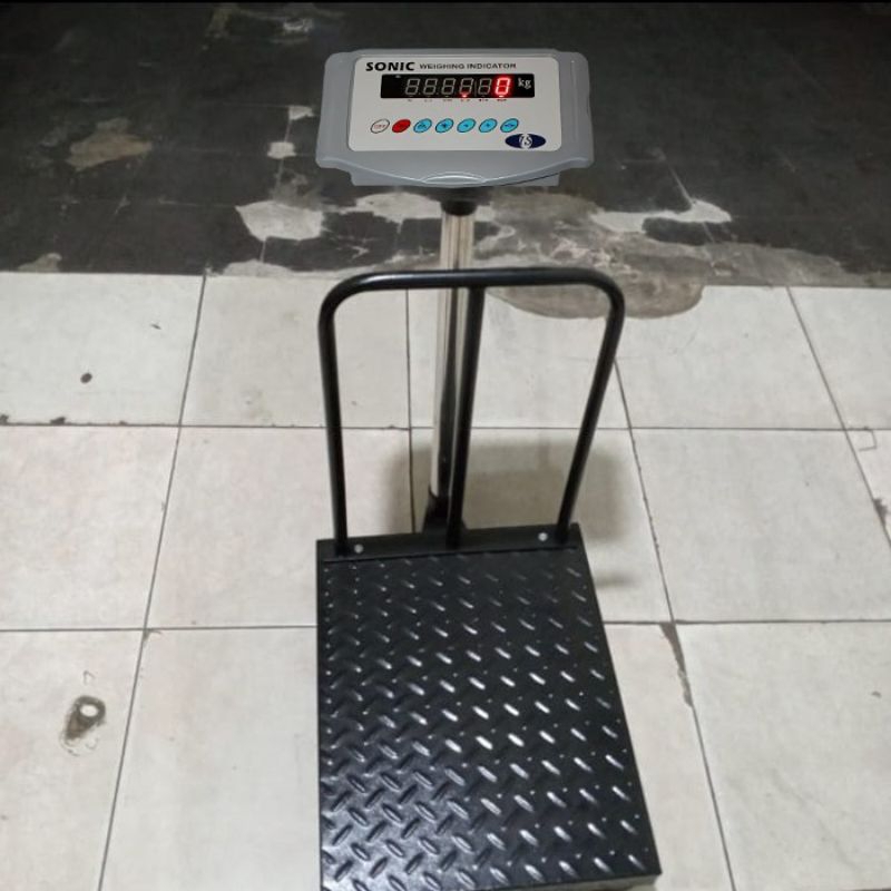 Jual timbangan duduk digital Sonic A1X kap 500 kg size 40x50cm platfom bordes | Shopee Indonesia