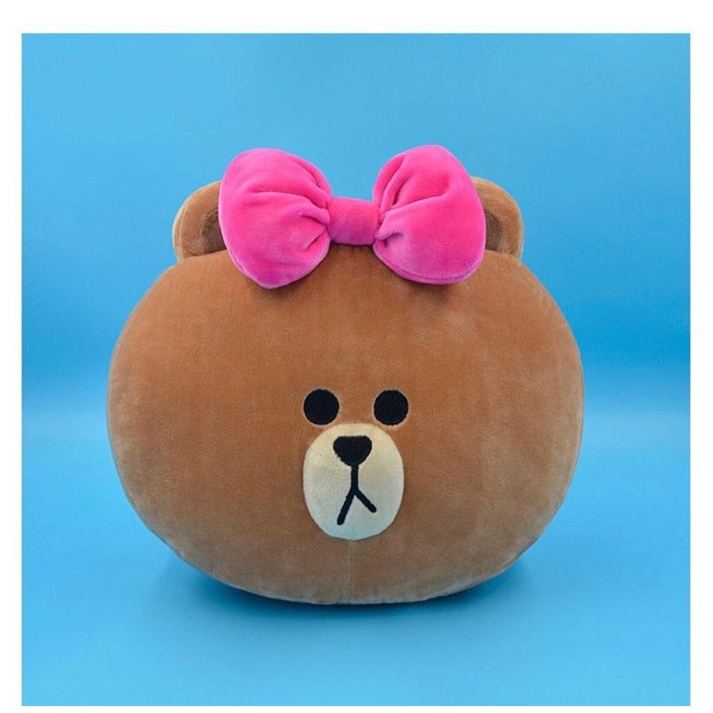 Jual BANTAL PELUK // Bantal Boneka Sandaran Headrest Cony Brown Line ...