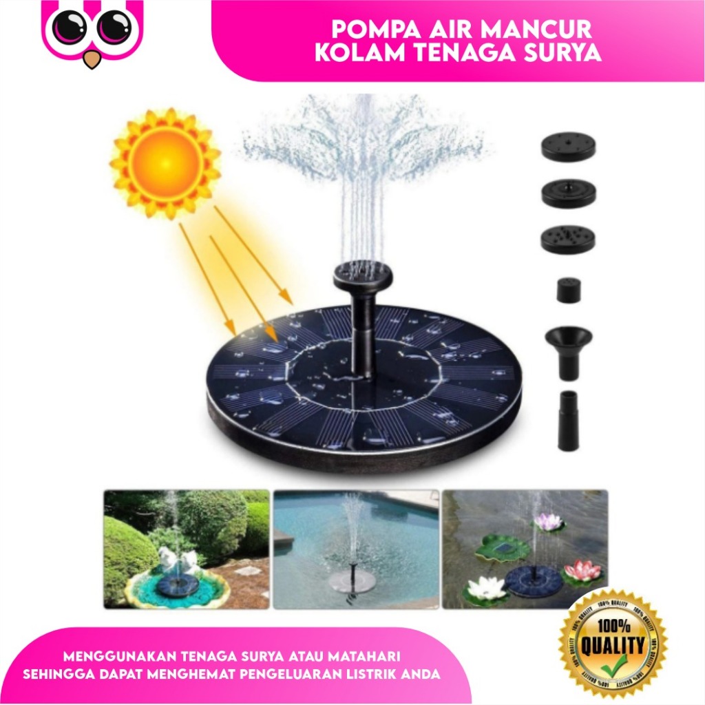 Jual POMPA AIR MANCUR KOLAM TENAGA SURYA POMPA CELUP AIR WATER FOUNTAIN ...