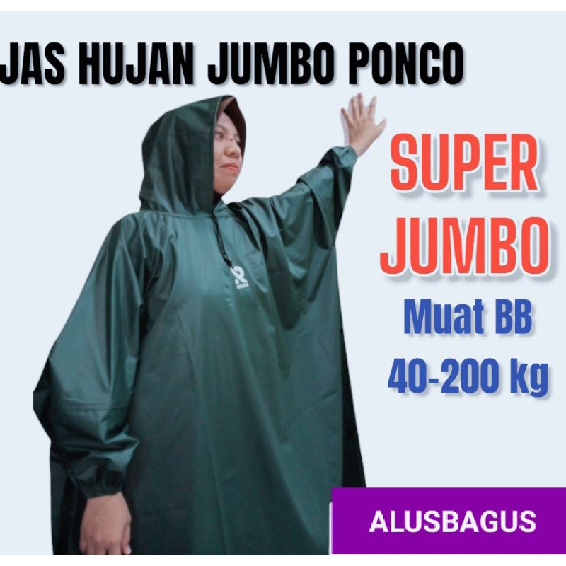 Jual RAINCOAT JAS HUJAN JUMBO PONCO LENGAN KELELAWAR DEWASA PRIA WANITA ANTI REMBES | Shopee ...