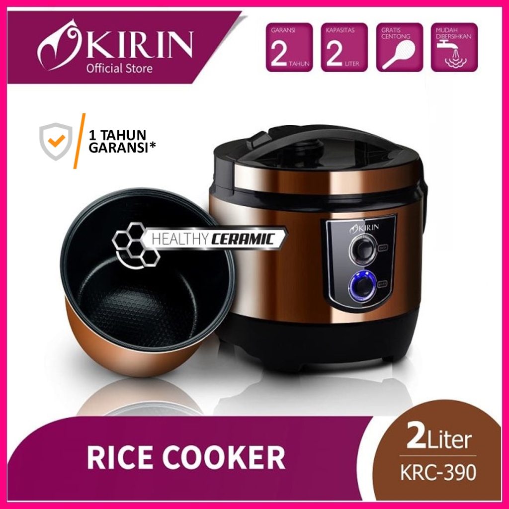 Jual Kirin KRC 390 Mejikom Rice Cooker 3in1 Kapasitas 2 Liter - HITAM | Shopee Indonesia