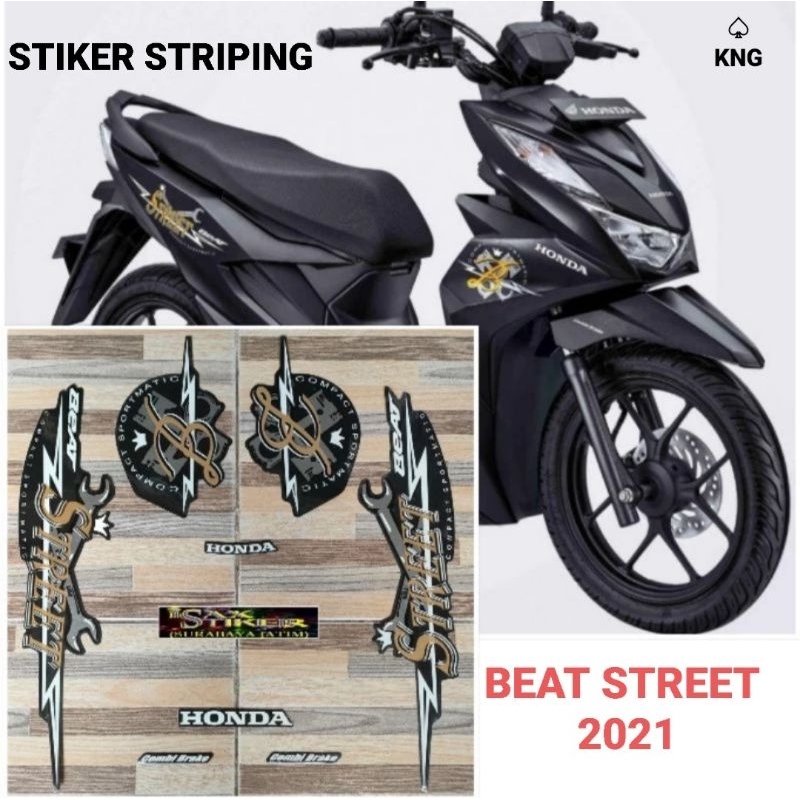 Jual Stiker Striping Standart Motor Honda Beat Street 2021 - Lis ...
