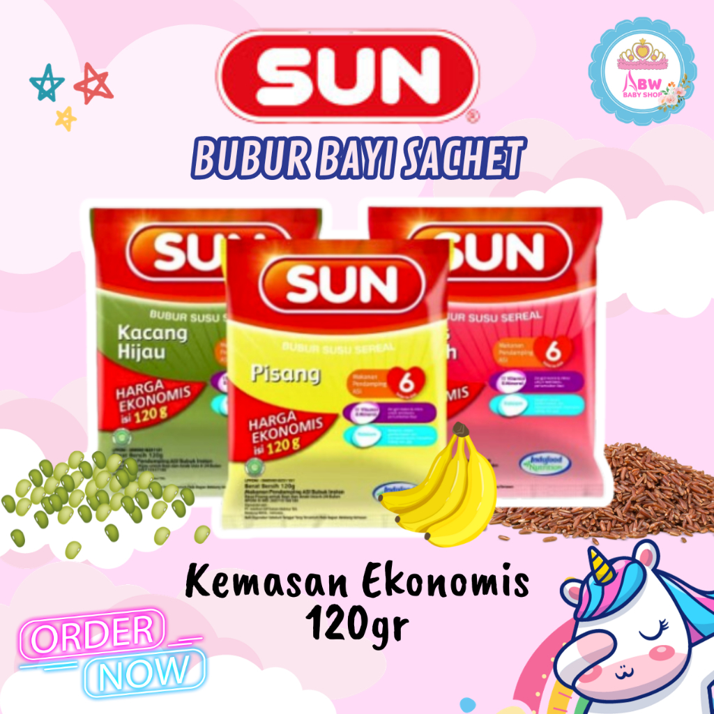 Jual Bubur SUN MPASI Bayi 6+ Kemasan Ekonomis 120 gram Kacang Hijau ...