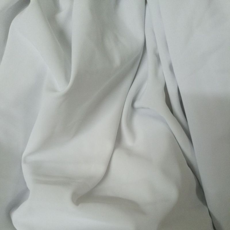 Jual Kain Spandex Lycra Bright Licin Kilat Warna Putih Semi Gading ...