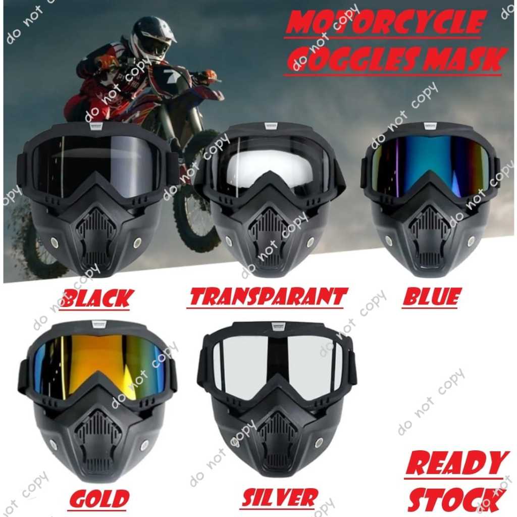 Jual Google Mask Helm Masker Kacamata Motor Goggles Trail Cross ...