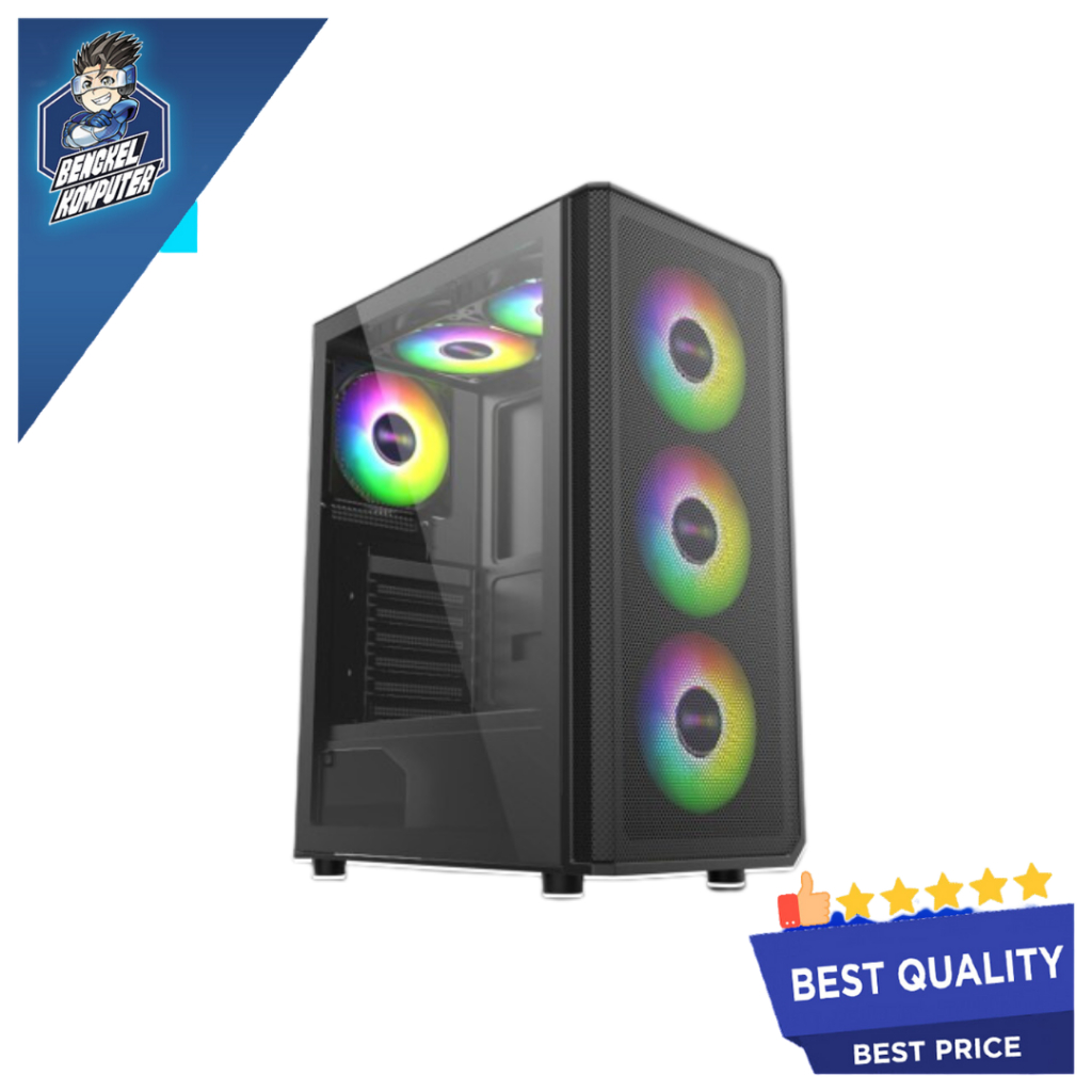 Jual CASING PC NYK NEMESIS TARTAROS T70 BLACK FREE 3 FAN RGB | Shopee ...