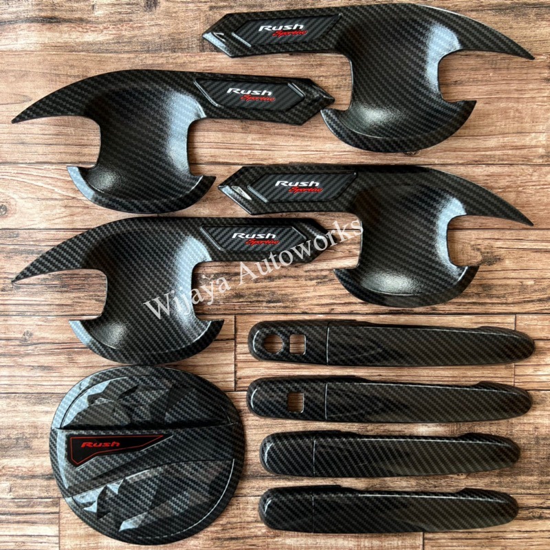 Jual Paket Outer Handle Tank Cover Carbon All New Rush | Shopee Indonesia