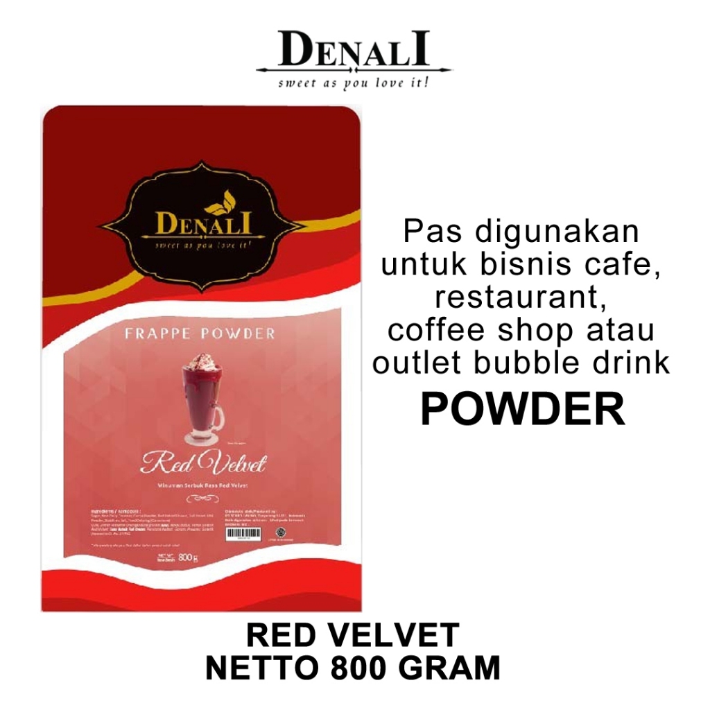 Jual Denali Powder Red Velvet Frappe - Minuman Bubuk Rasa Red Velvet ...