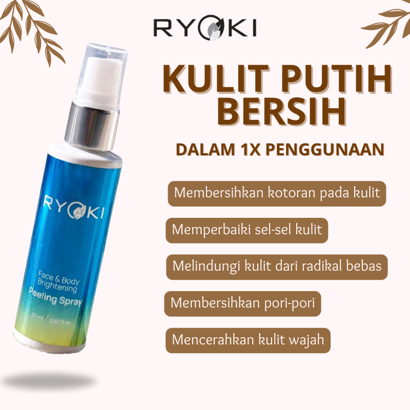Jual Ryoki Japan Skincare Peeling Spray Pemutih Pembersih Komedo Kulit ...