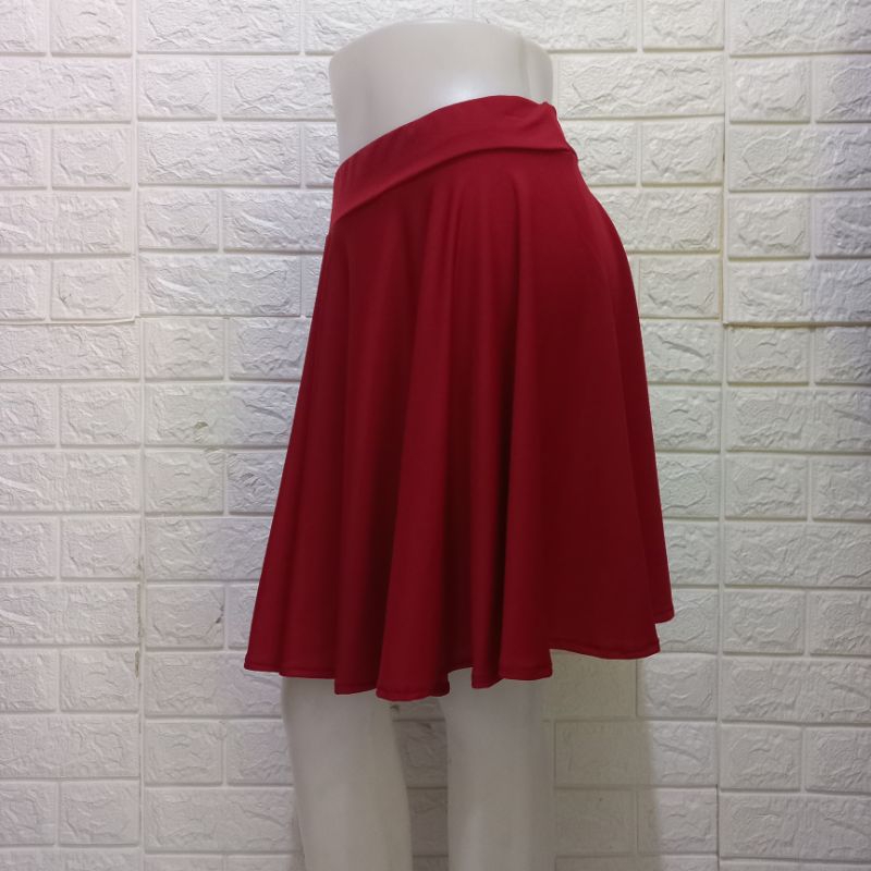 Jual Rok Senam Mini Flare Jumbo Jersey Premium Panjang Rok 47cm ...