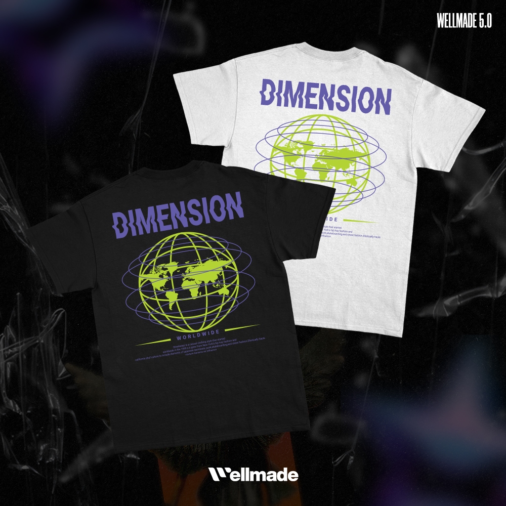 Jual DIMENSION T-Shirt - Wellmade 5.0 Basic Series - Wellmade Studio ...