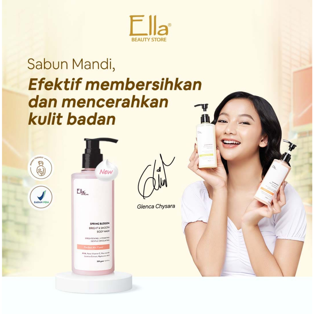 Jual Ella Skincare Spring Blossom Bright & Smooth Body Wash with AHA ...